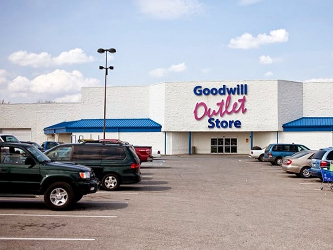 The Goodwill Outlet Store in Indianapolis &ndash; where treasure hunters bring gloves, patience, and dreams of finding that perfect vintage lamp.