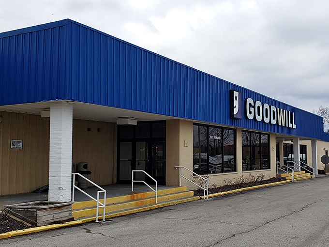 The iconic blue Goodwill storefront in Springfield&mdash;where yesterday's castoffs become tomorrow's treasures at prices that'll make your wallet smile.
