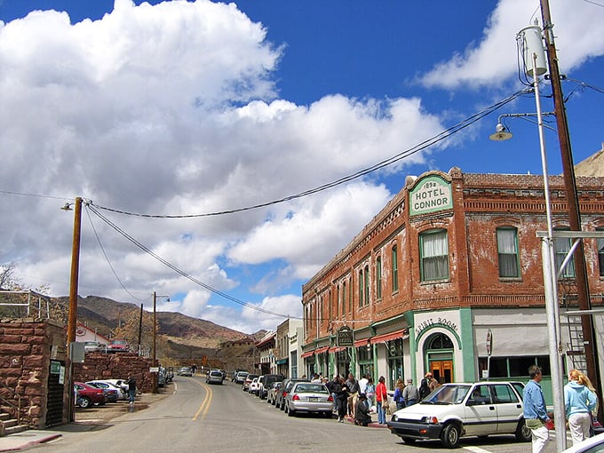 Jerome's historic Hotel Connor stands proudly on the hillside, a brick sentinel watching over a town that refuses to slide into history.