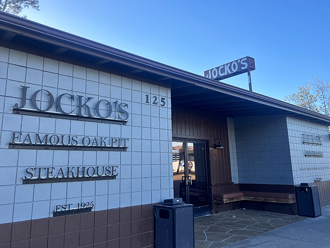 Jocko's exterior says it all &ndash; no fancy frills, just the promise of oak-pit steaks that will haunt your dreams.