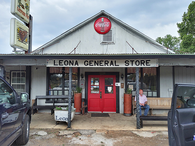The iconic red doors of Leona General Store practically scream "Come in for beef!" This unassuming Texas landmark has been calling carnivores for generations.