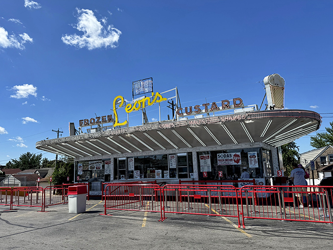 Leon's Frozen Custard: That iconic neon sign isn't just advertising&mdash;it's a time machine to when dessert was an event, not just a treat.