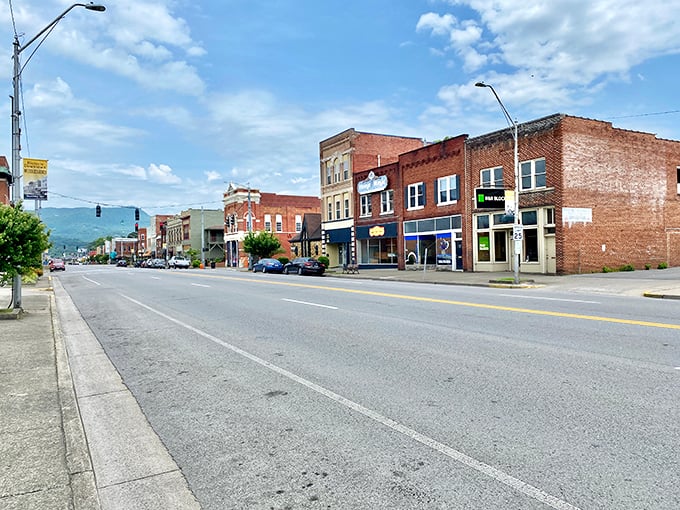 Historic Middlesboro's main street - where time slows down and your dollar stretches further than your grandmother's famous pie dough.