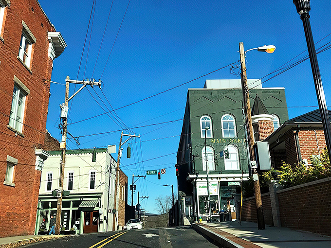 This stately brick schoolhouse stands as Mount Airy's testament to education and community pride through the decades.