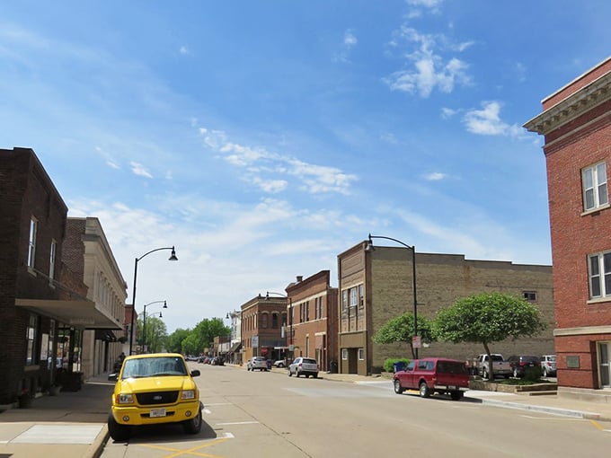 Richland Center: Main Street magic! Historic brick buildings stand like friendly sentinels, watching over generations of small-town stories.