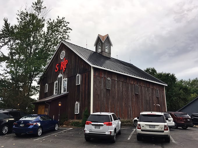 Strip Steakhouse: This rustic barn hides a carnivore's paradise inside. Who knew heaven had wooden walls and a steeple?
