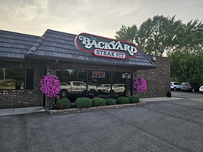 Sometimes the best steaks hide behind the most unassuming brick facades and purple flower baskets.