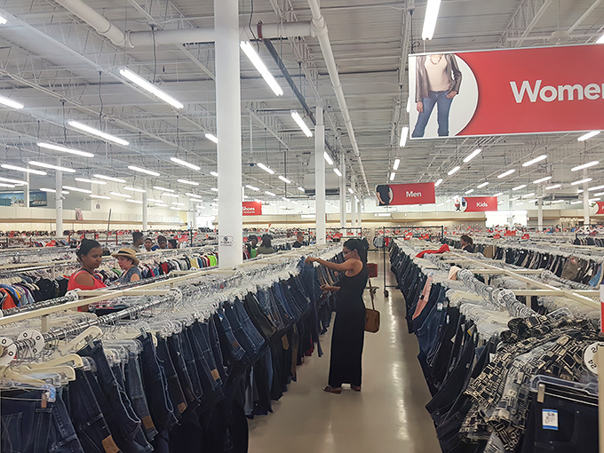 Endless racks of possibility! At Unique, the denim section alone could outfit a small country.