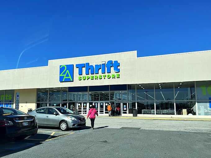 Welcome to thrift paradise! 2nd Ave's massive storefront hints at the wonderland of secondhand treasures waiting just beyond those doors.