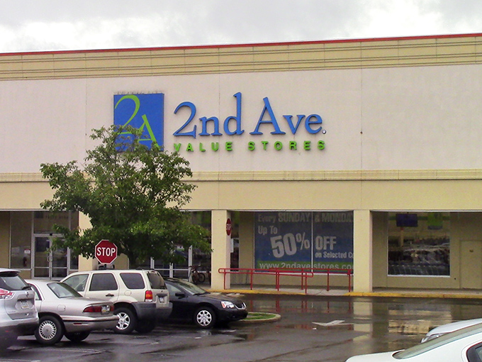 "Rain or shine, the thrill of the hunt continues. 2nd Ave's massive parking lot fills with bargain seekers daily."