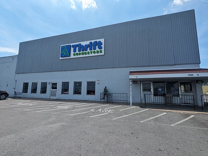 Sunshine, blue skies, and a building full of bargains. Some people call this paradise! 