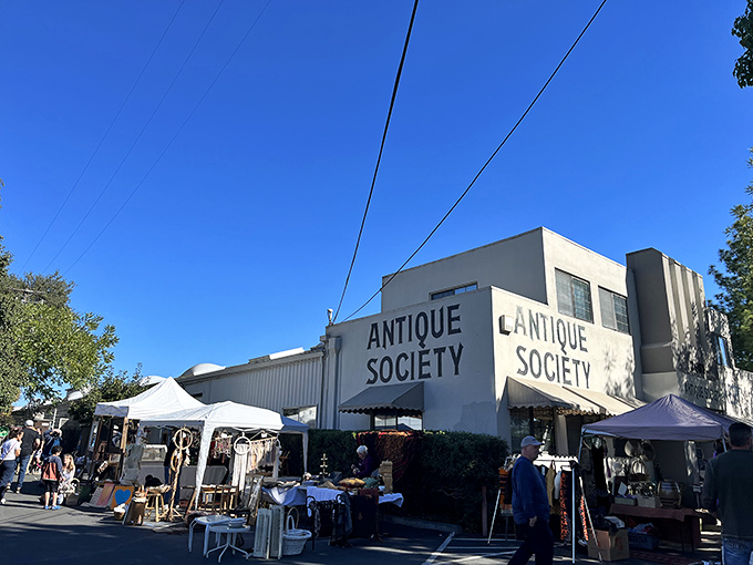 Treasure hunters gather outside for the market day &ndash; where one person's "junk" becomes another's conversation piece.