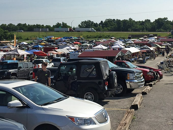 Parking lot packed with possibility. When the cars line up like this, you know there are deals waiting inside!