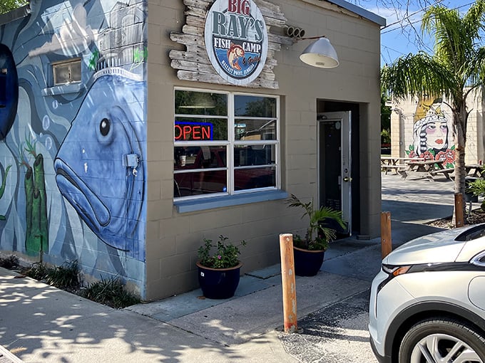 That blue fish mural isn't just decoration &ndash; it's a preview of the ocean-fresh delights waiting inside this Tampa treasure.
