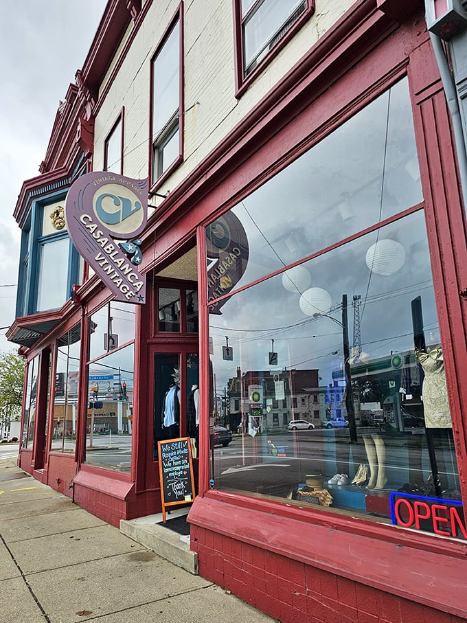 Step through these doors and enter a carefully curated fashion museum where every vintage piece tells a story from another era.