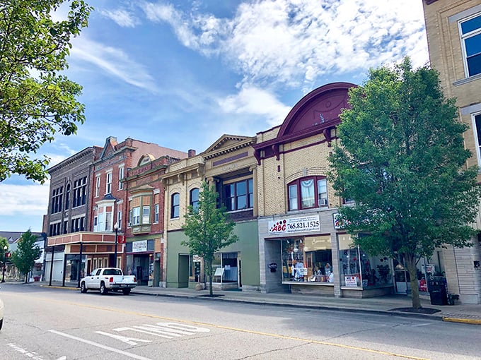 Connersville's charming main street looks like it was plucked straight from a Norman Rockwell painting.