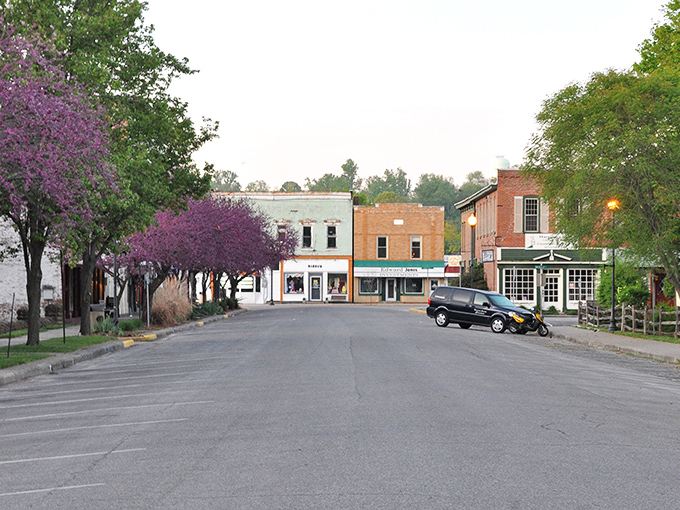 Spring in Corydon brings purple blooms that transform Main Street into nature's answer to Rodeo Drive &ndash; but with Midwest prices!
