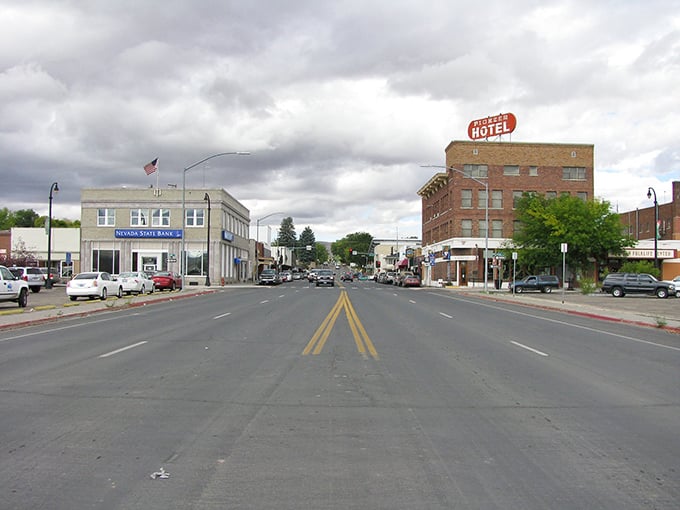 The historic Hotel Nevada stands proudly on Elko's main street, a reminder of simpler times when cowboys ruled the West.