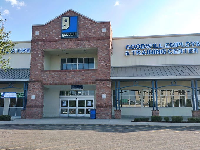 That smiling Goodwill logo knows what you'll find inside: treasures waiting to be discovered at prices that'll make you grin too.