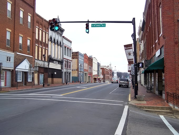 Main Street magic in Greeneville, where small-town charm meets big-time character. Those brick facades have seen it all!