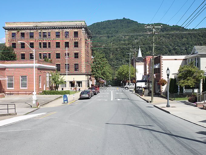 Hinton's brick buildings stand tall against mountain backdrops, creating that perfect small-town vibe where rushing seems like a foreign concept.