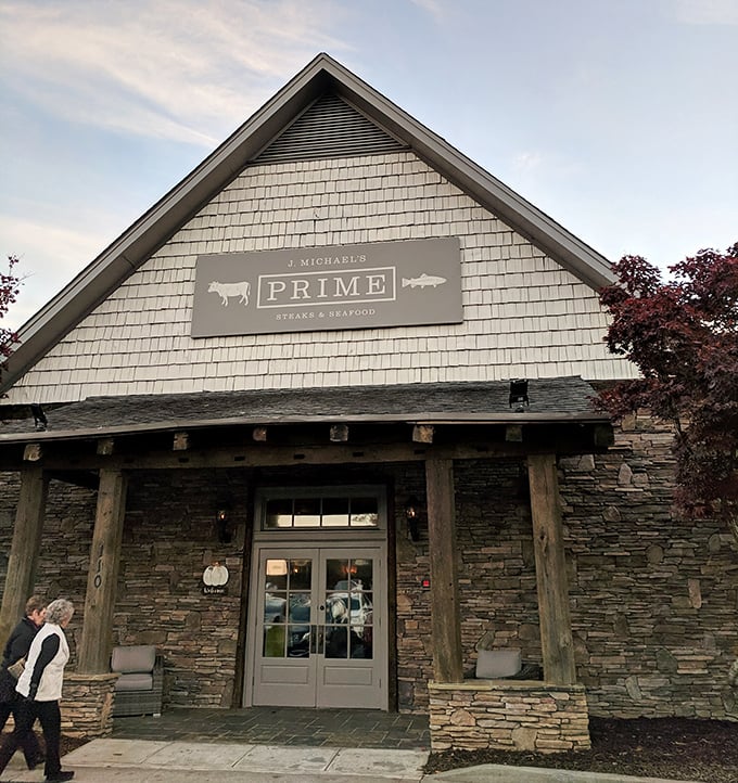 Stone and wood create the perfect backdrop for what locals know is Canton's premier spot for prime cuts and seafood.