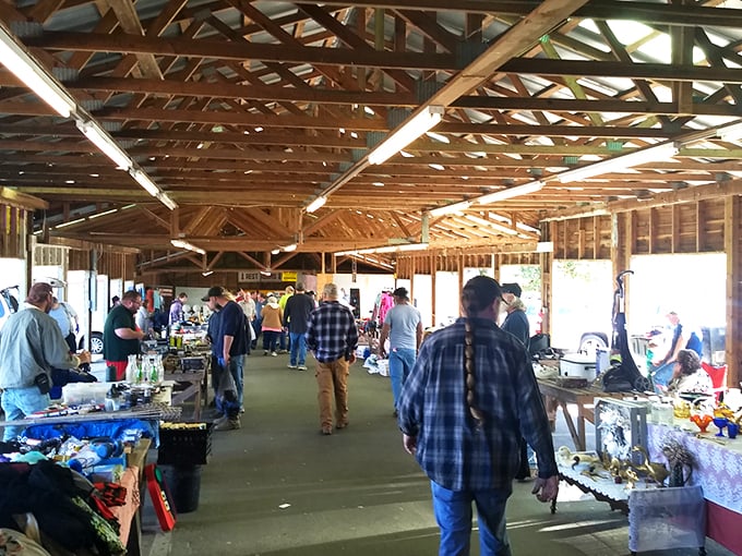 Step inside the treasure cave of Jamestown's covered market. Plaid-clad shoppers hunt for bargains under wooden beams that have seen decades of deals.