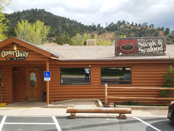 "Open Daily" promises the sign, and thank goodness for that! This mountain hideaway serves steaks that would make even vegetarians reconsider.
