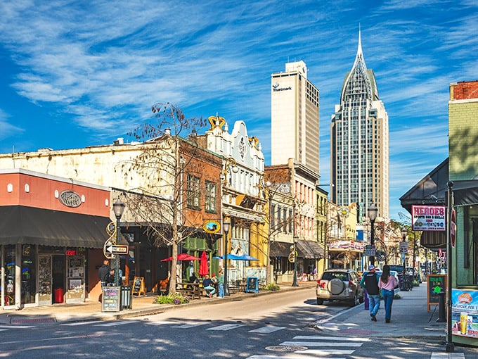 Dauphin Street's vibrant storefronts offer a slice of New Orleans charm without the tourist prices&mdash;perfect for stretching that Social Security check!