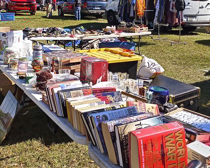 Books, bargains, and everything between&mdash;tables loaded with possibilities just waiting for someone to say "I've been looking for this!"