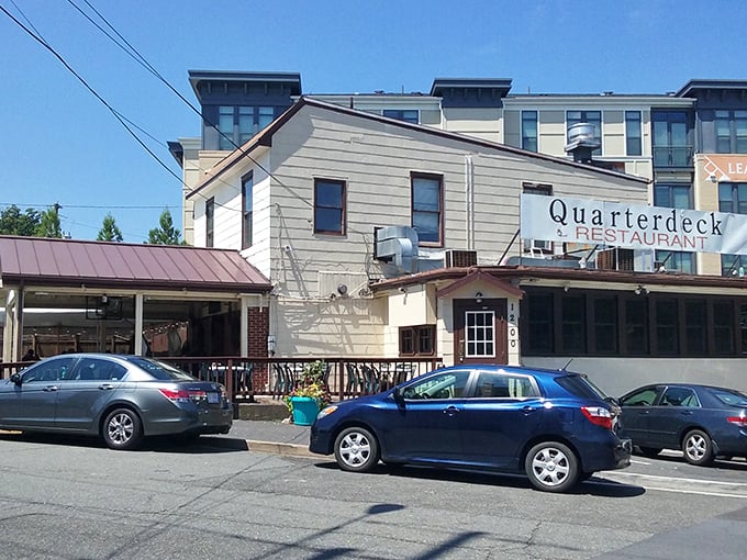 Quarterdeck's unassuming facade is like that friend who doesn't brag but always delivers &ndash; pure Maryland blue crab magic awaits inside.
