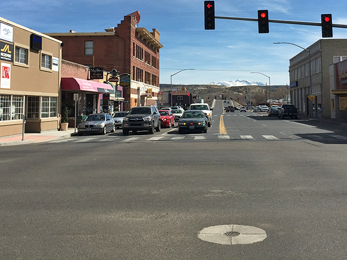 Mountains frame Safford's historic downtown, where brick buildings stand like sentinels guarding Arizona's rich past.