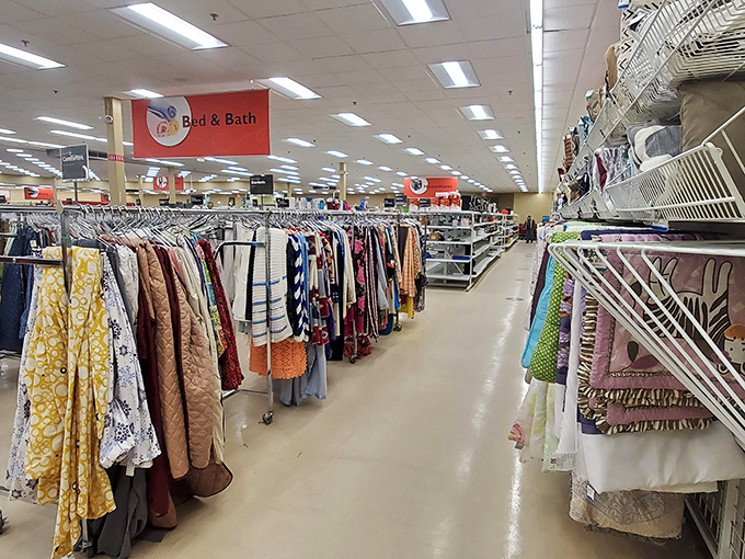 The bed and bath section stretches to infinity. Who knew there were this many shower curtains in the entire state?