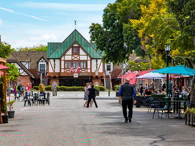 Strolling through Solvang's village square feels like walking onto a Hans Christian Andersen pop-up book come to life.
