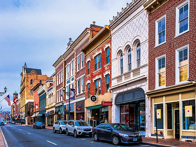 These colorful storefronts in downtown Staunton invite you to window shop without spending a dime. Perfect for budget-conscious retirees!