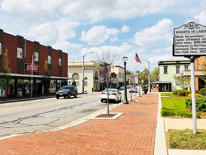 Small-town charm meets big-time savings on this historic street where the 20 mph speed limit matches the relaxed pace of life.