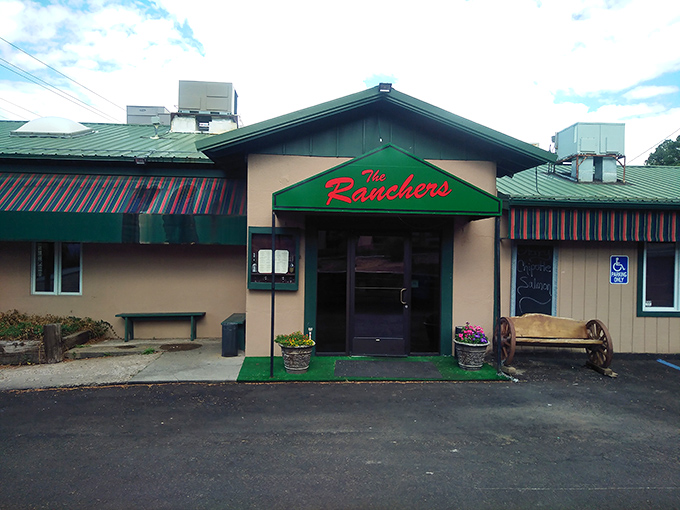 Green awnings and colorful striped accents &ndash; The Ranchers looks like the kind of place where John Wayne would've ordered the ribeye, rare.