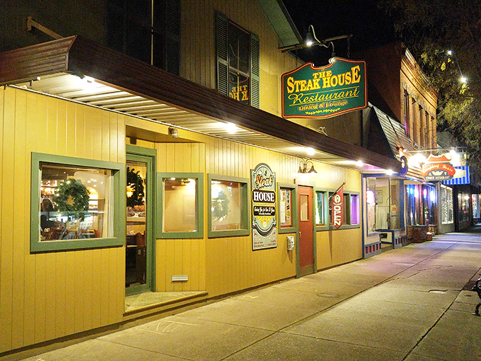 By night, this unassuming steakhouse glows with promise &ndash; like finding a treasure chest at the end of a delicious quest.