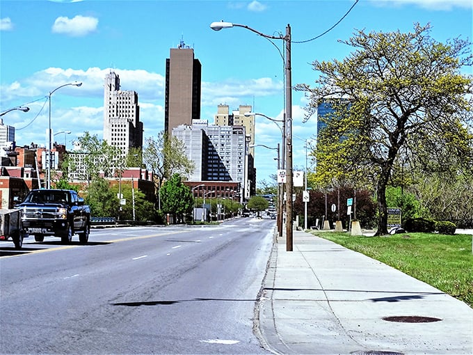 The city's urban landscape stretches toward the horizon, a testament to Toledo's industrial heritage without the industrial-sized price tag.
