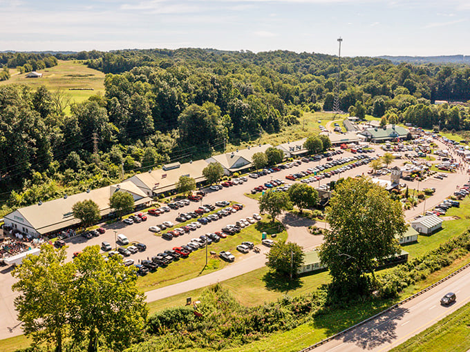 Treasure hunters flock like bargain-seeking pilgrims to this sprawling marketplace. From above, it looks like a retail archaeological dig.