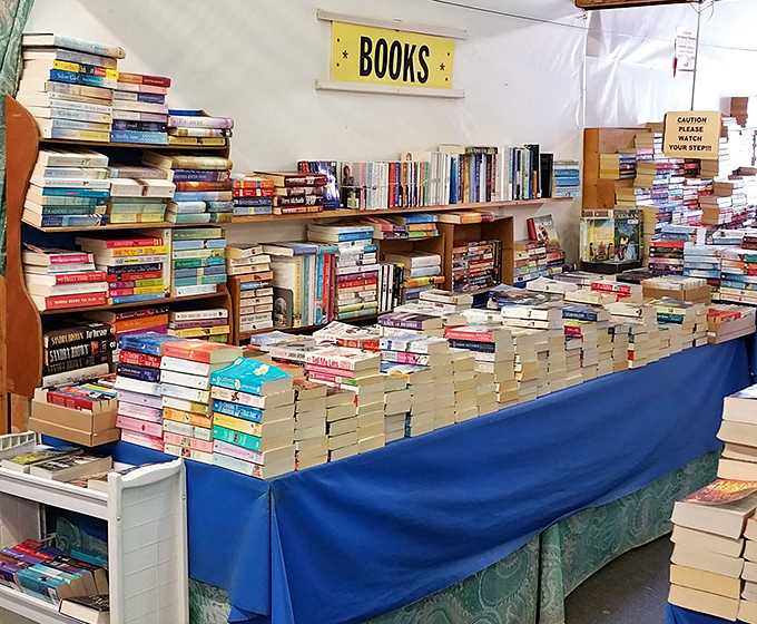 Literary heaven doesn't have pearly gates&mdash;it has a simple "BOOKS" sign. Where paperback adventures and hardcover histories find second chances and new admirers.