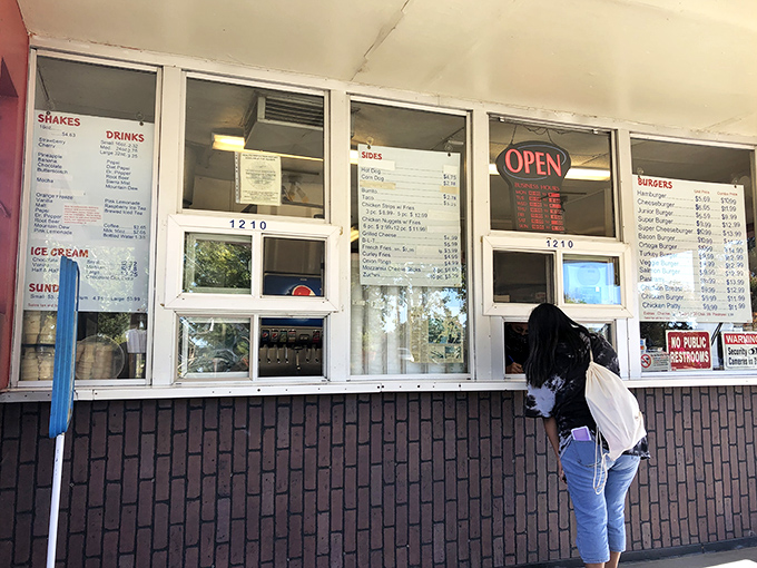 Old-school ordering windows where food dreams come true. No apps, no delivery drivers&mdash;just you, your hunger, and imminent satisfaction. 
