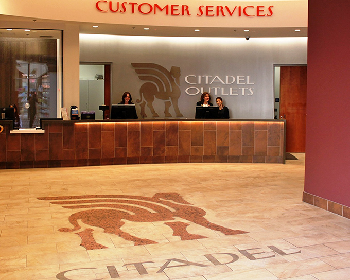 Customer service at its finest&mdash;the Citadel's command center where shopping strategies are planned and credit cards are revived.