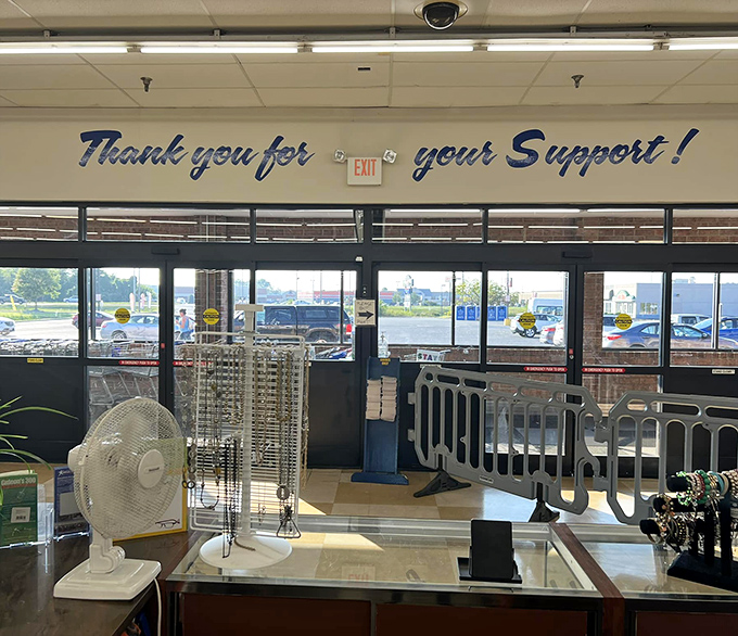 "Thank you for your Support!" isn't just a sign&mdash;it's the store's philosophy. Every purchase helps fund recovery programs while filling your home with character.