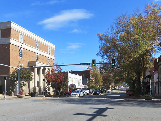 Stately columns and autumn-kissed trees frame Milledgeville's streets, where the pace slows down just enough to notice life's beautiful details.