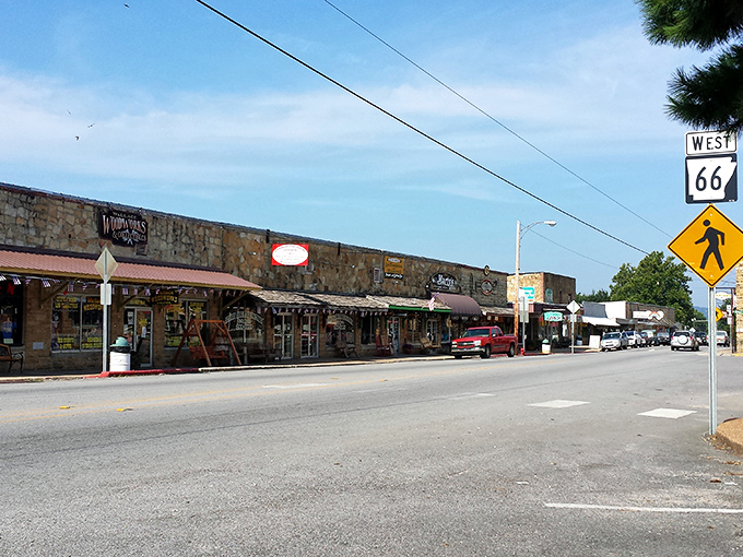 Colorful buildings and manicured grounds create a postcard-perfect scene that feels like stepping into a simpler, gentler time. 
