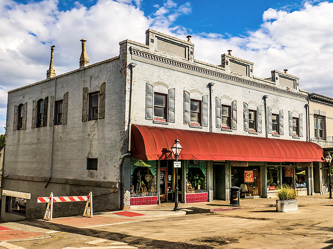 Walking through downtown feels like stepping onto a movie set, except these brick buildings have witnessed real history unfold for over 150 years.