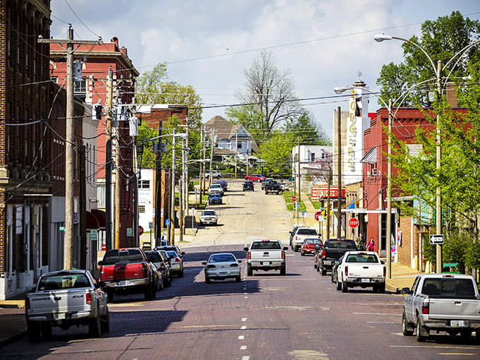 Brick-paved streets and historic storefronts create downtown's timeless appeal. Here, parking spots are plentiful and parallel parking isn't an Olympic sport.