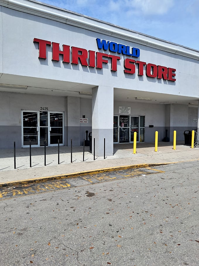 Those red and blue letters might as well say "Abandon All Shopping Lists Ye Who Enter Here" &ndash; spontaneity is the only plan you need. 