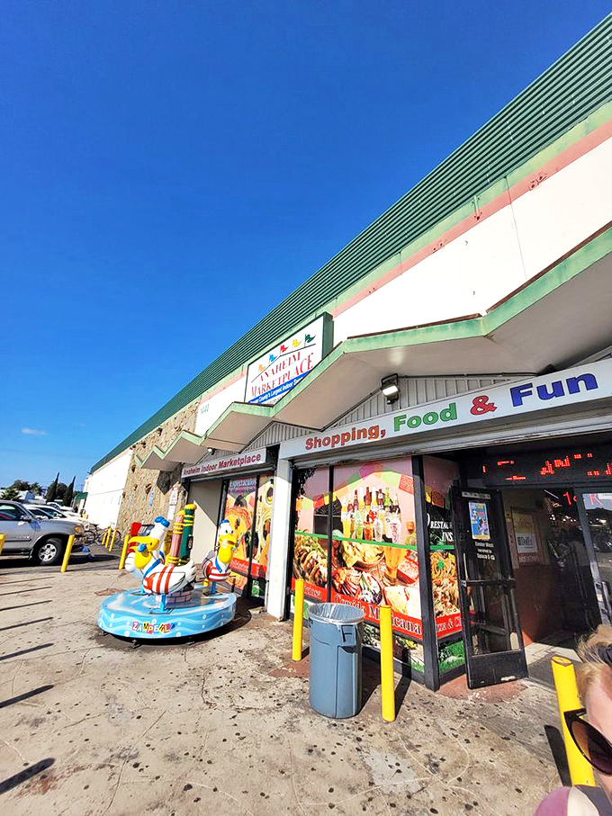 "Shopping, Food & Fun" isn't just a slogan&mdash;it's a promise. The entrance beckons with colorful displays and the subtle aroma of culinary adventures waiting inside.